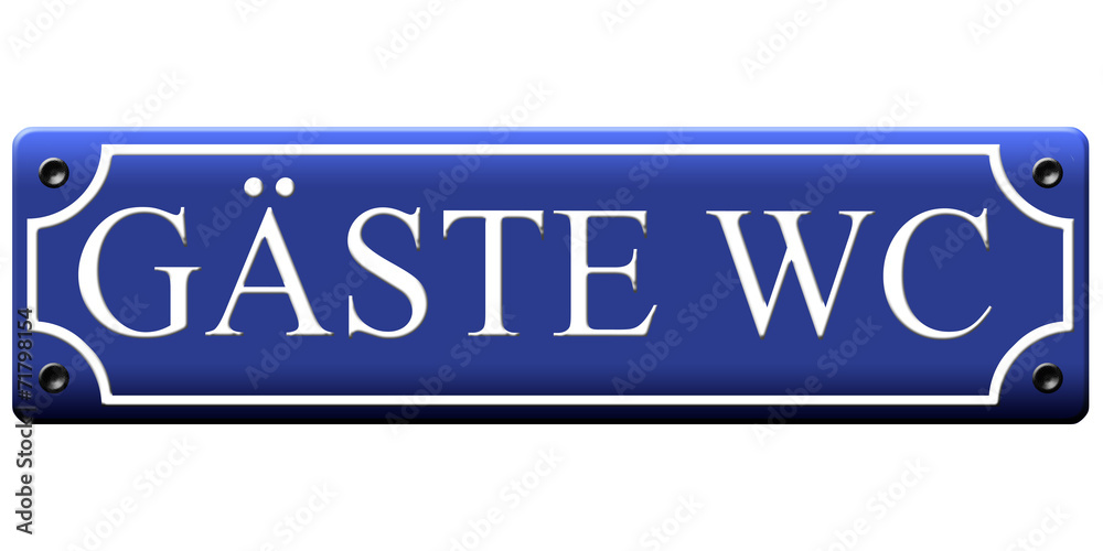 Gäste wc schild Stock-Illustration | Adobe Stock