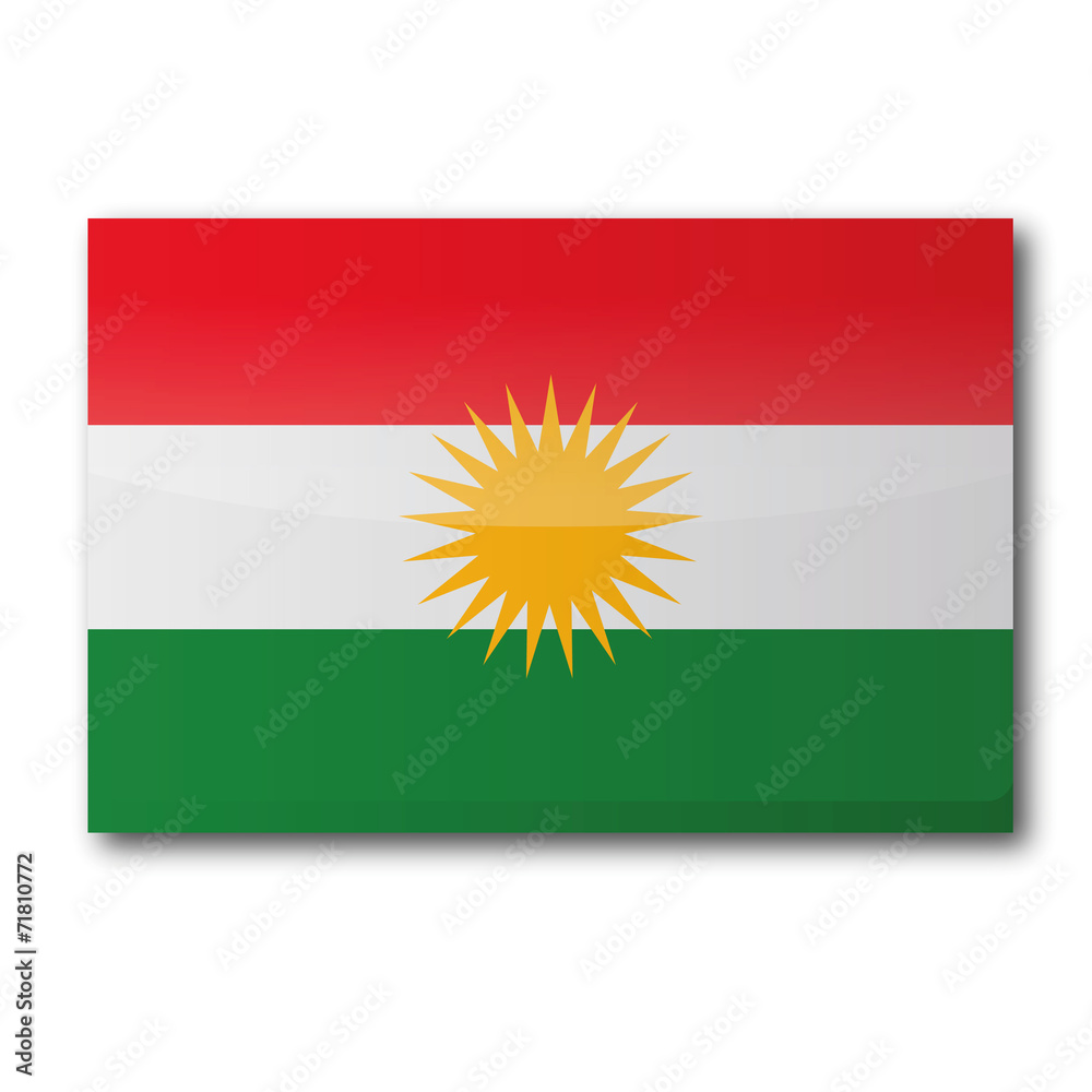 Flagge Kurdistan Stock Vector | Adobe Stock