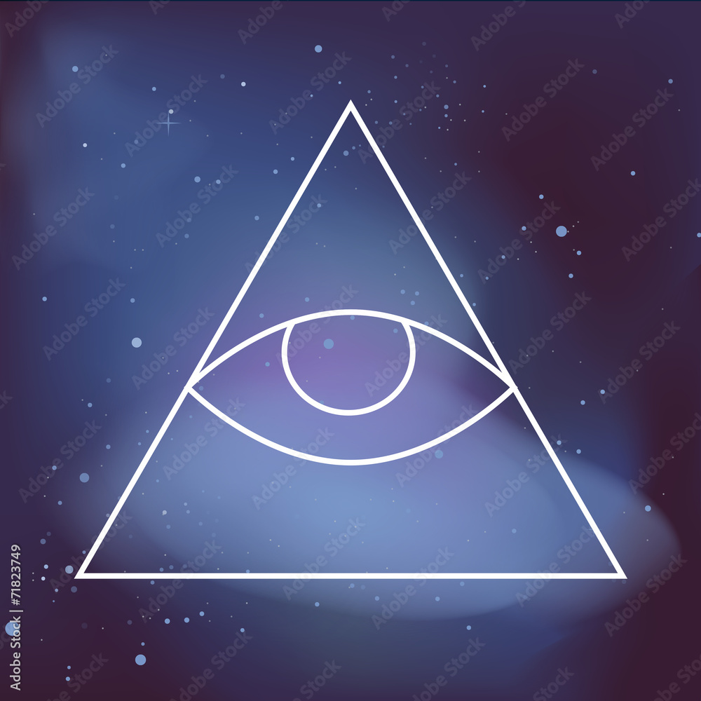 illuminaty sign in the space Stock Vector | Adobe Stock