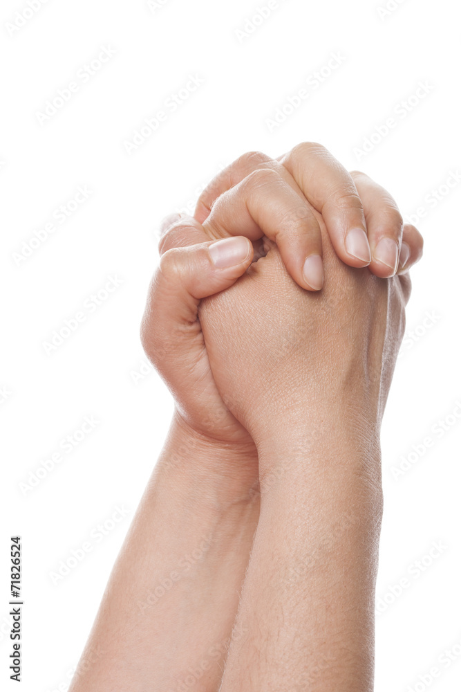 praying hands isolated on white background Stock Photo | Adobe Stock