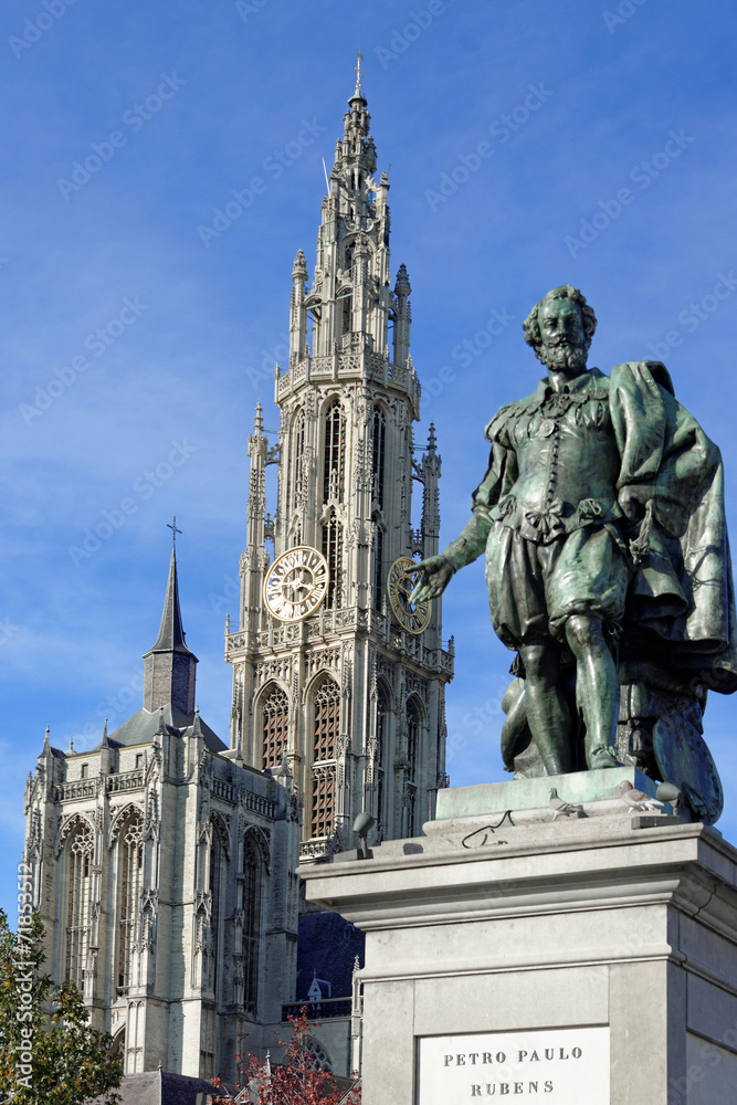 Denkmal für Peter Paul Rubens in Antwerpen Stock Photo | Adobe Stock