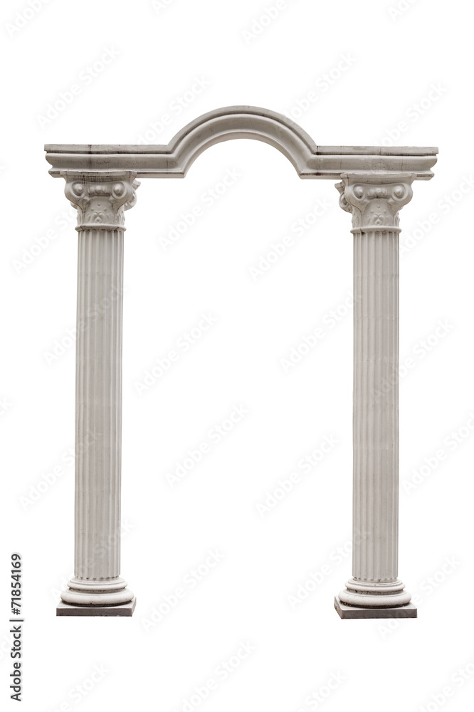 Columns and Arch isolated Stock Photo | Adobe Stock