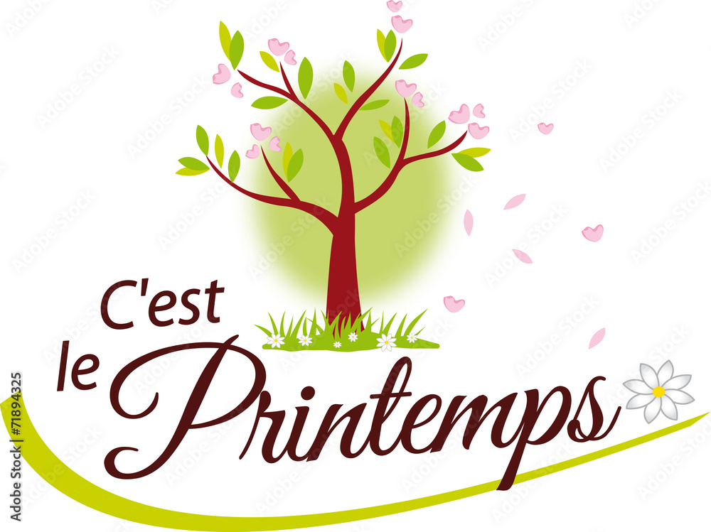 C'est le printemps Stock-Vektorgrafik | Adobe Stock