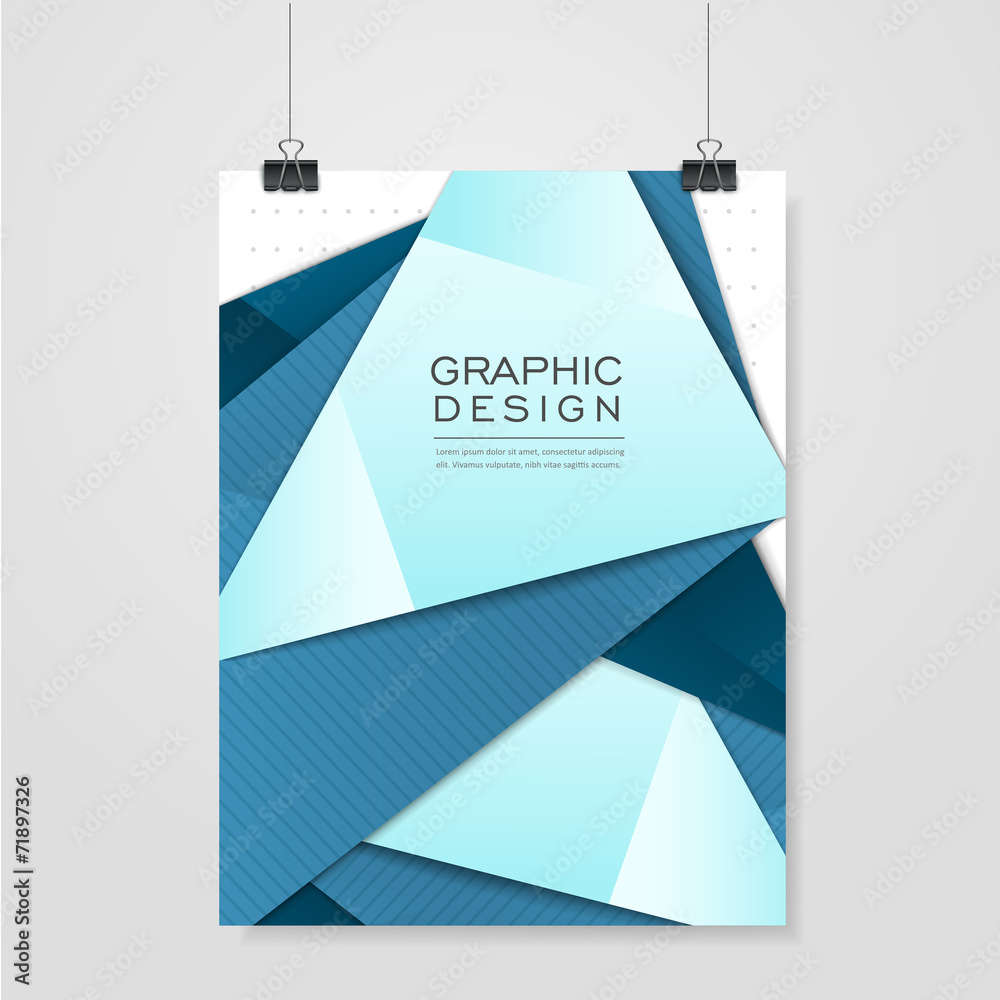 modern origami style design for poster template Stock Vector | Adobe Stock