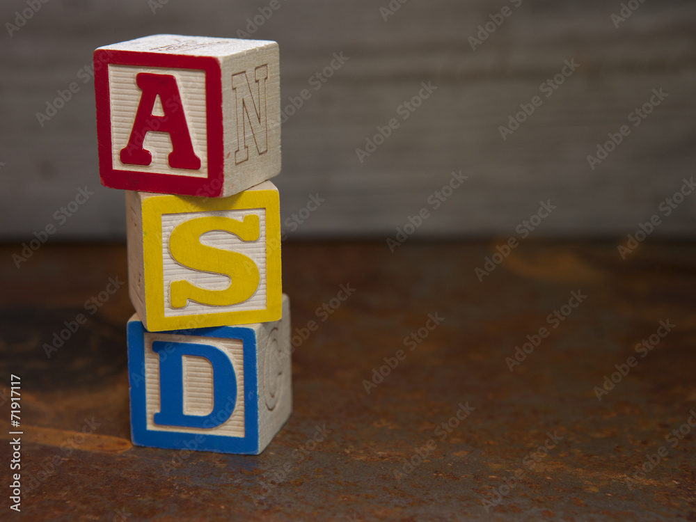 Autism Spectrum Disorder (ASD) alphabet blocks Stock Photo | Adobe Stock