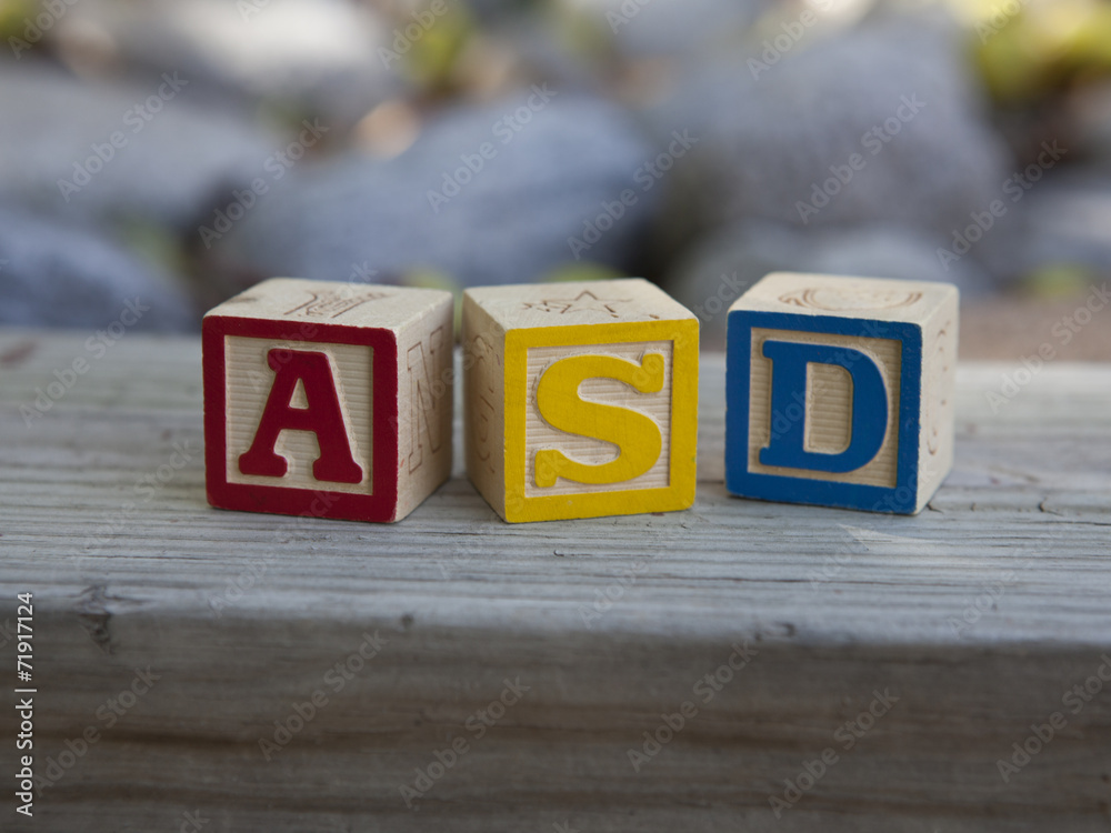 Autism Spectrum Disorder (ASD) alphabet blocks Stock Photo | Adobe Stock