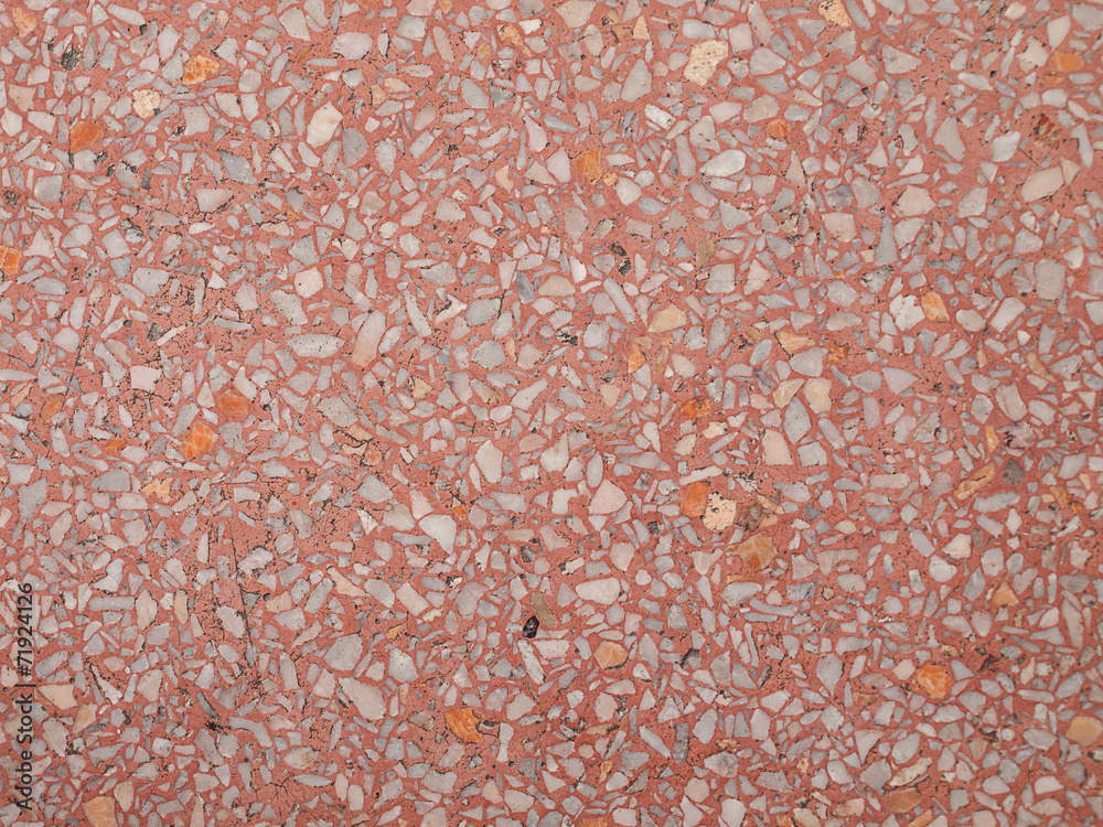 Red terrazzo floor. Stock Photo | Adobe Stock