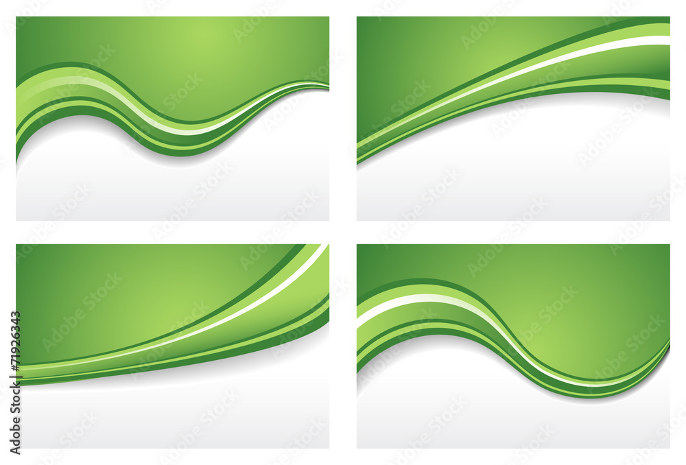 Green Wave Backgrounds Stock Vector | Adobe Stock