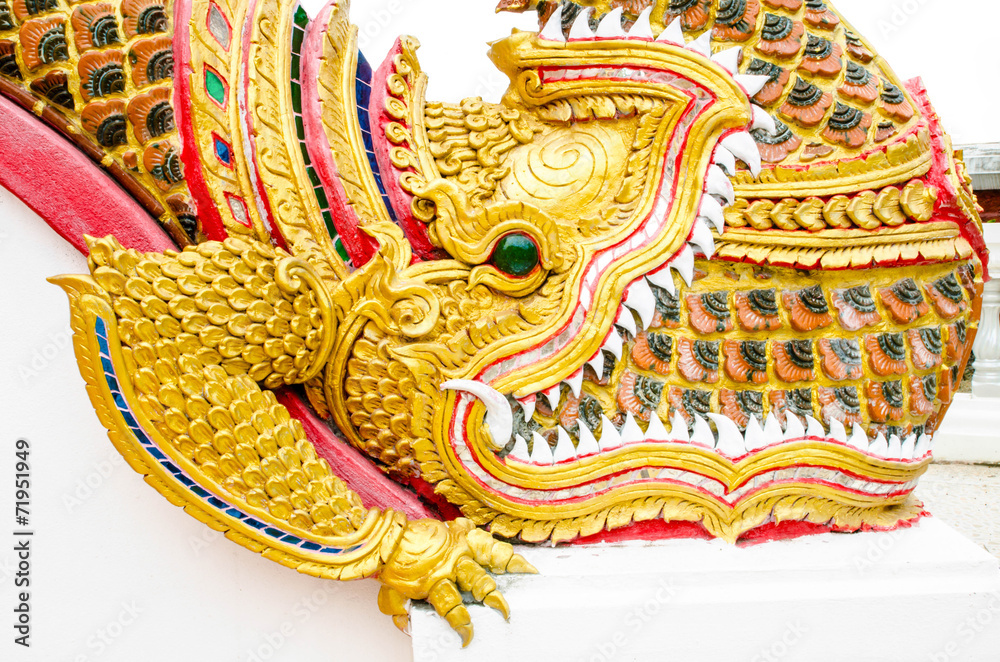 thai art showing of traditional naga sculptured,Thailand Stock Photo ...