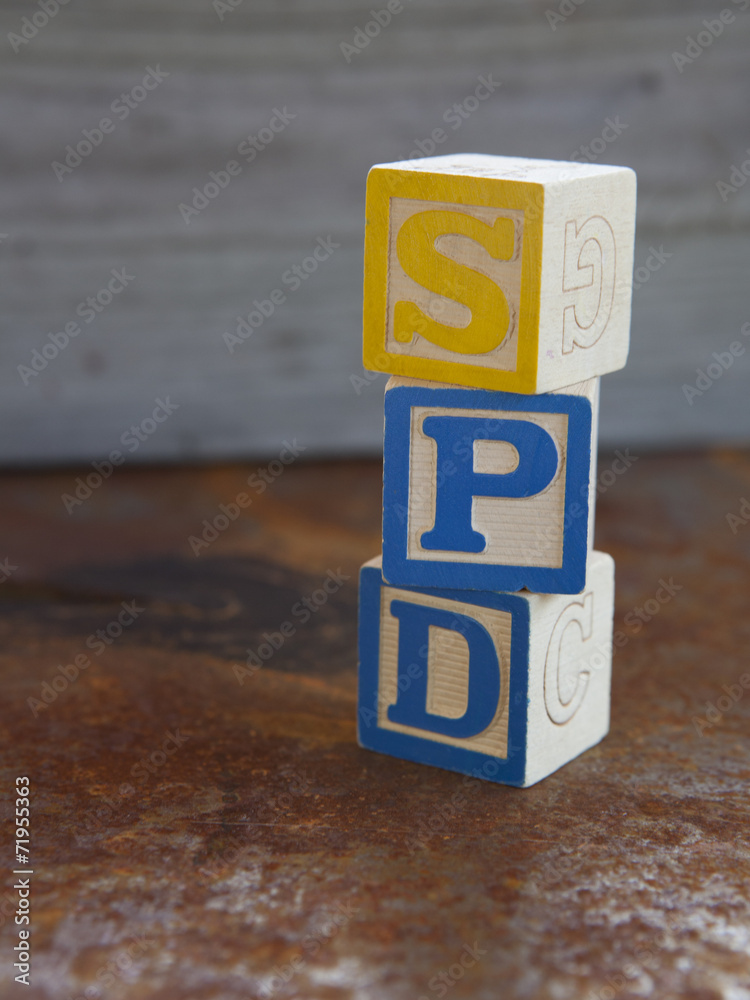 Sensory Processing Disorder (SPD) alphabet blocks Stock Photo | Adobe Stock