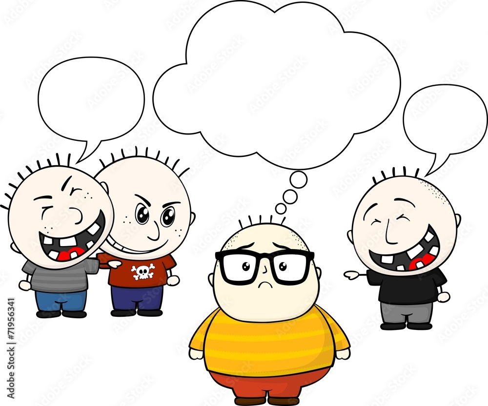 fat kid bullied vector de Stock | Adobe Stock