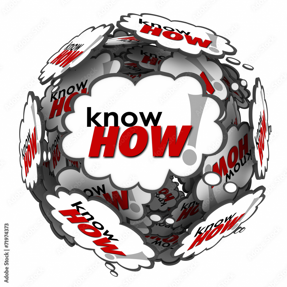 Knowhow Word 3d Thought Clouds Bubbles Learn Skills Information Stock ...