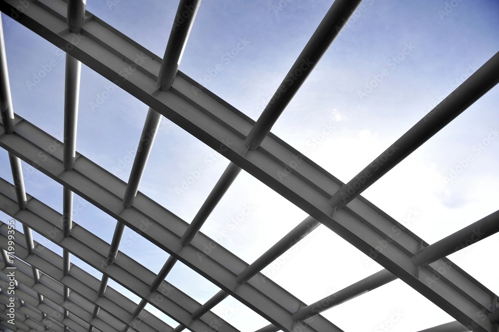 Curved construction beams Stock Photo | Adobe Stock