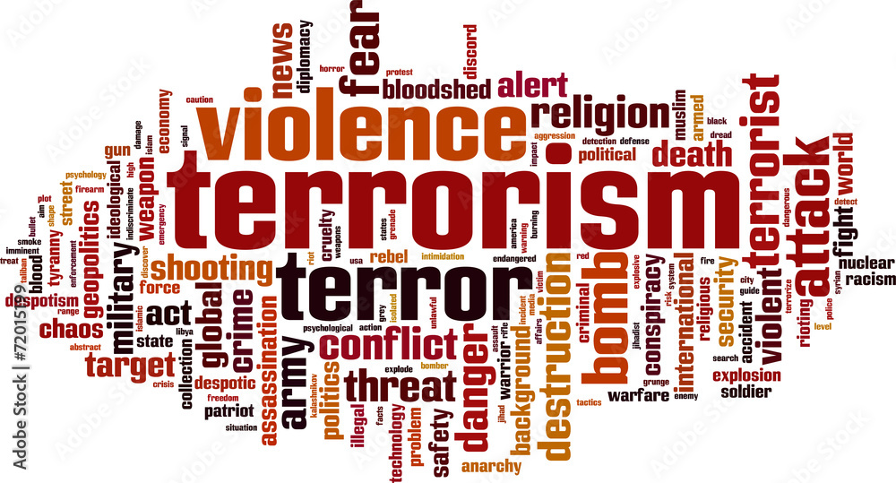 Terrorism word cloud Stock Vector | Adobe Stock