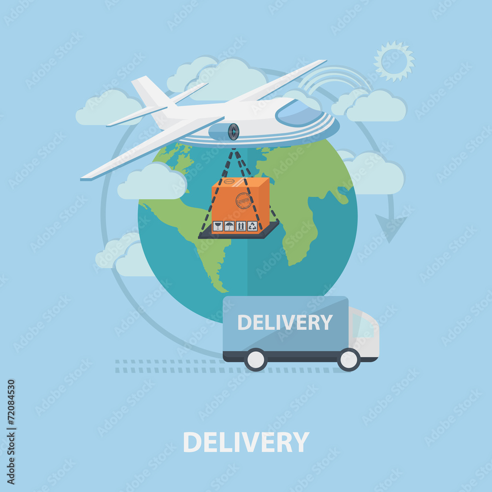 Vector delivery concept Stock Vector | Adobe Stock
