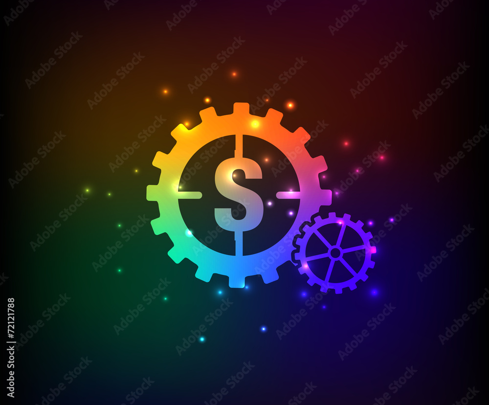 Dollar symbol,rainbow vector Stock Vector | Adobe Stock