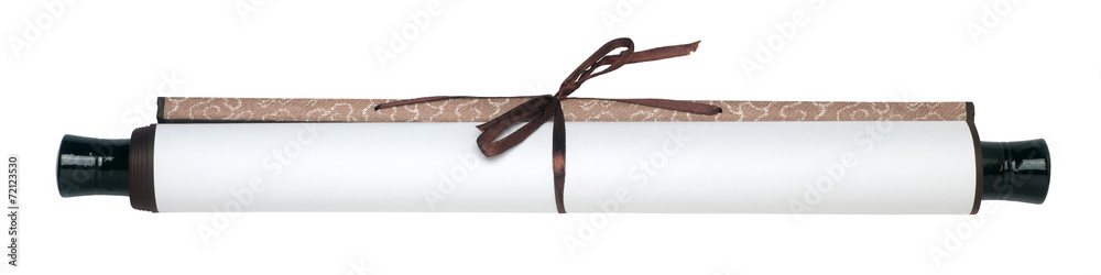 paper scroll isolated on white Stock Photo | Adobe Stock