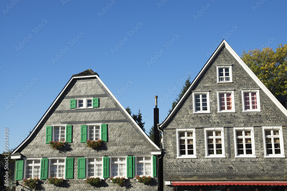 Historische Altstadt von Solingen-Gräfrath, NRW, Deutschland Stock ...