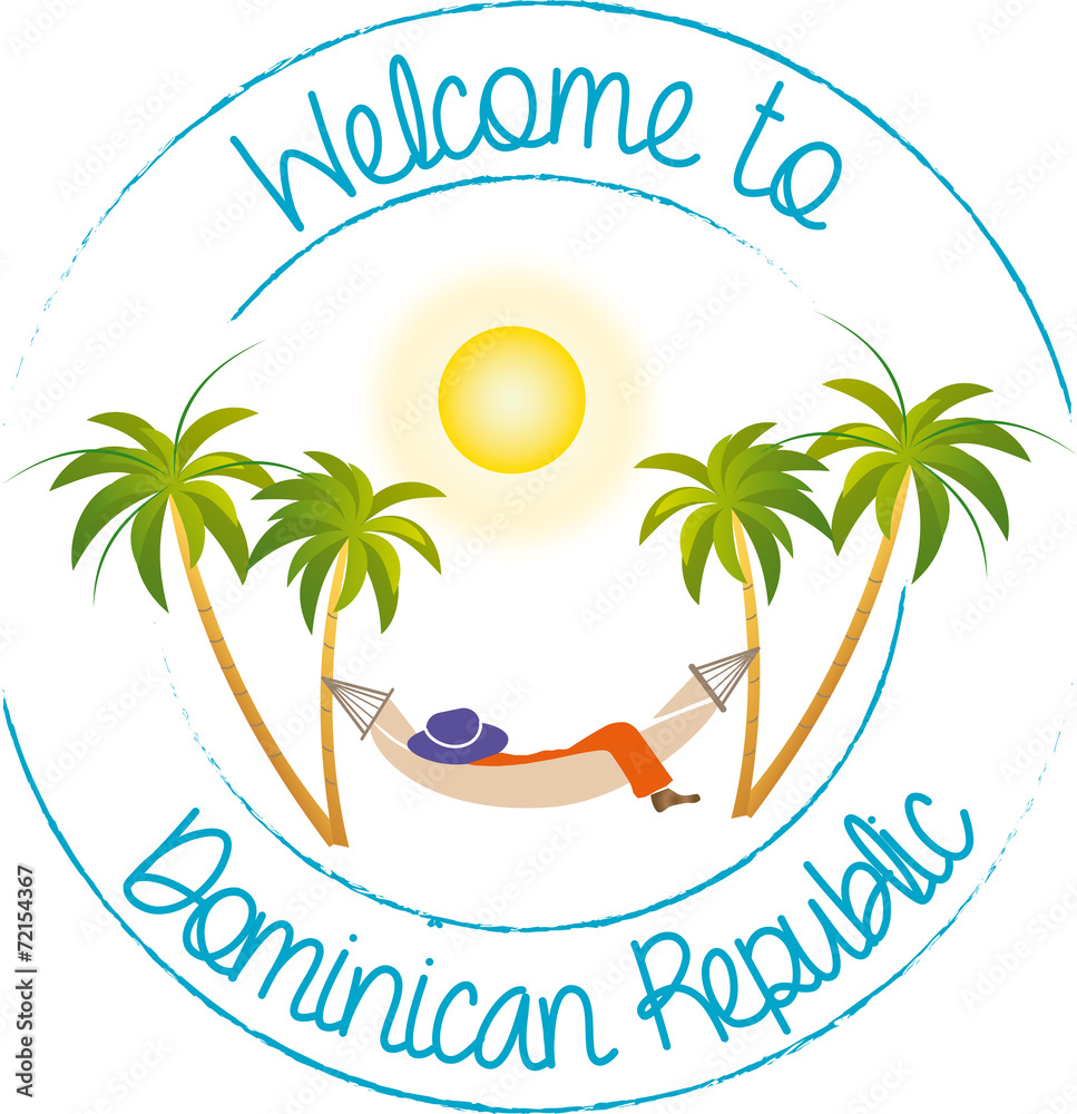 Welcome to Dominican Republic Stock Vector | Adobe Stock