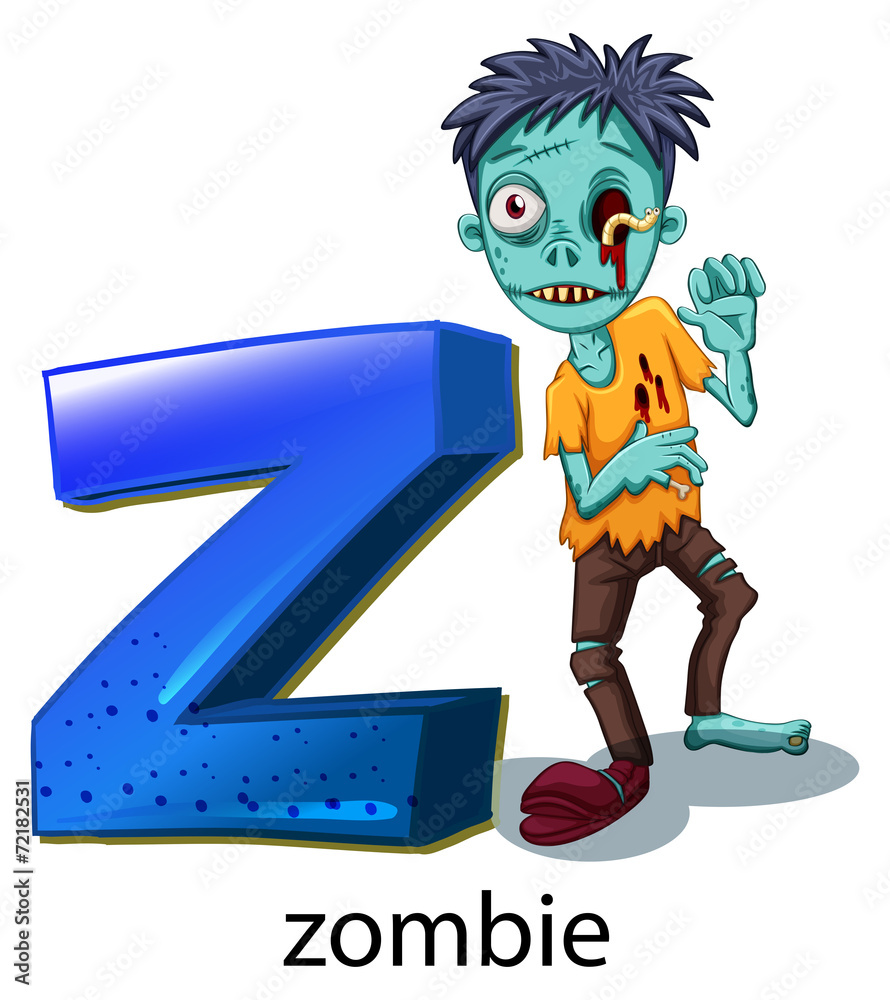 A letter Z for zombie Stock Vector | Adobe Stock