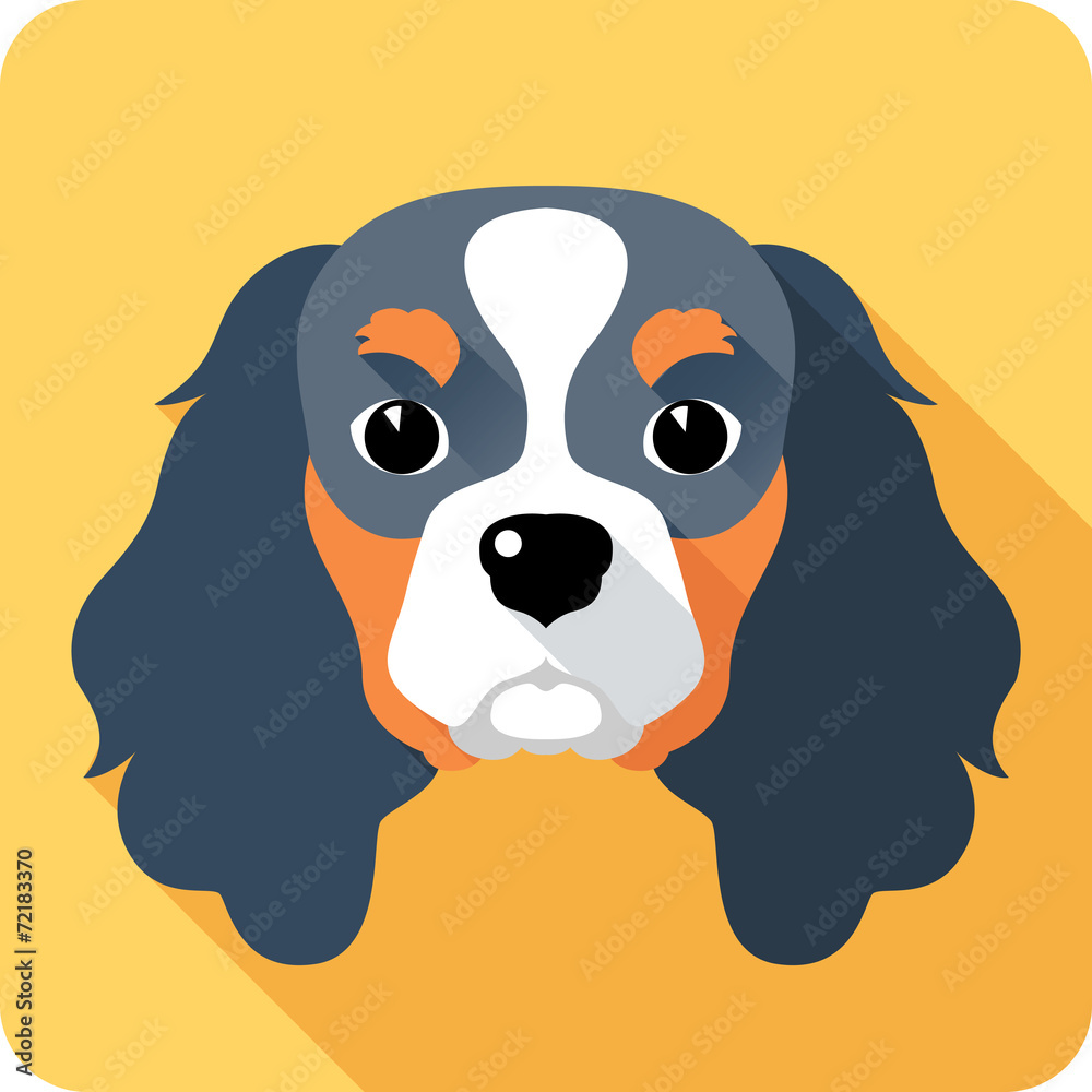 dog icon flat design Stock Vector | Adobe Stock