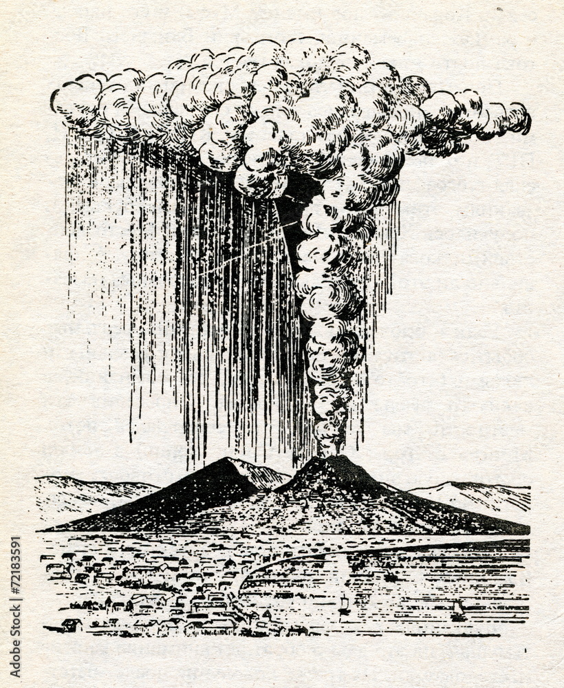 Mount Vesuvius eruption 1822 Stock Photo | Adobe Stock