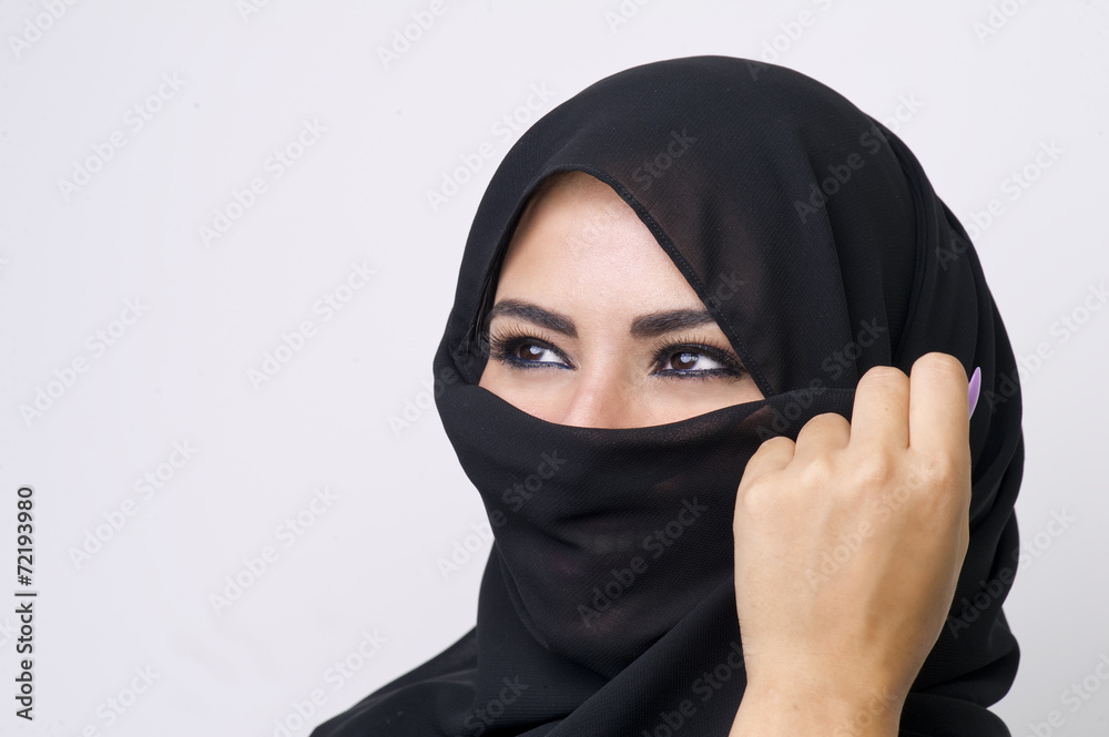 Beautiful girl wearing burqa closeup Stock Photo | Adobe Stock