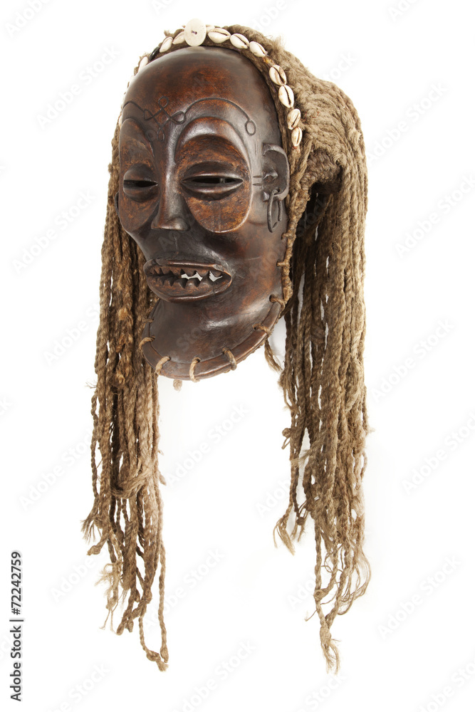 African tribal mask isolated on white background Stock Photo | Adobe Stock