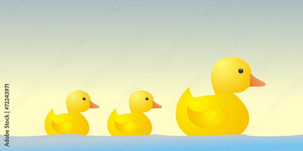 Mamá pato y sus patitos Stock Vector | Adobe Stock