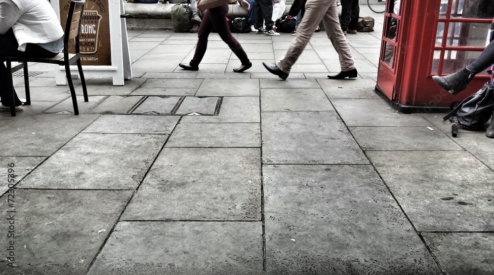 Walking on the street Stock Photo | Adobe Stock