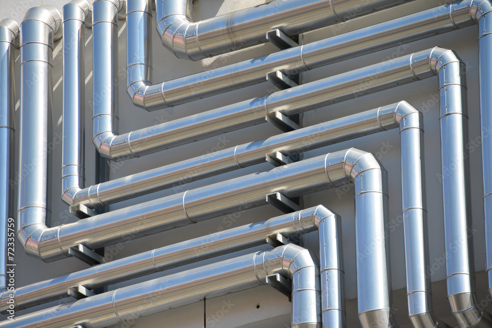 Rohrleitungen, Rohre, Transportweg, Pipeline, Leitung, Röhren Stock ...