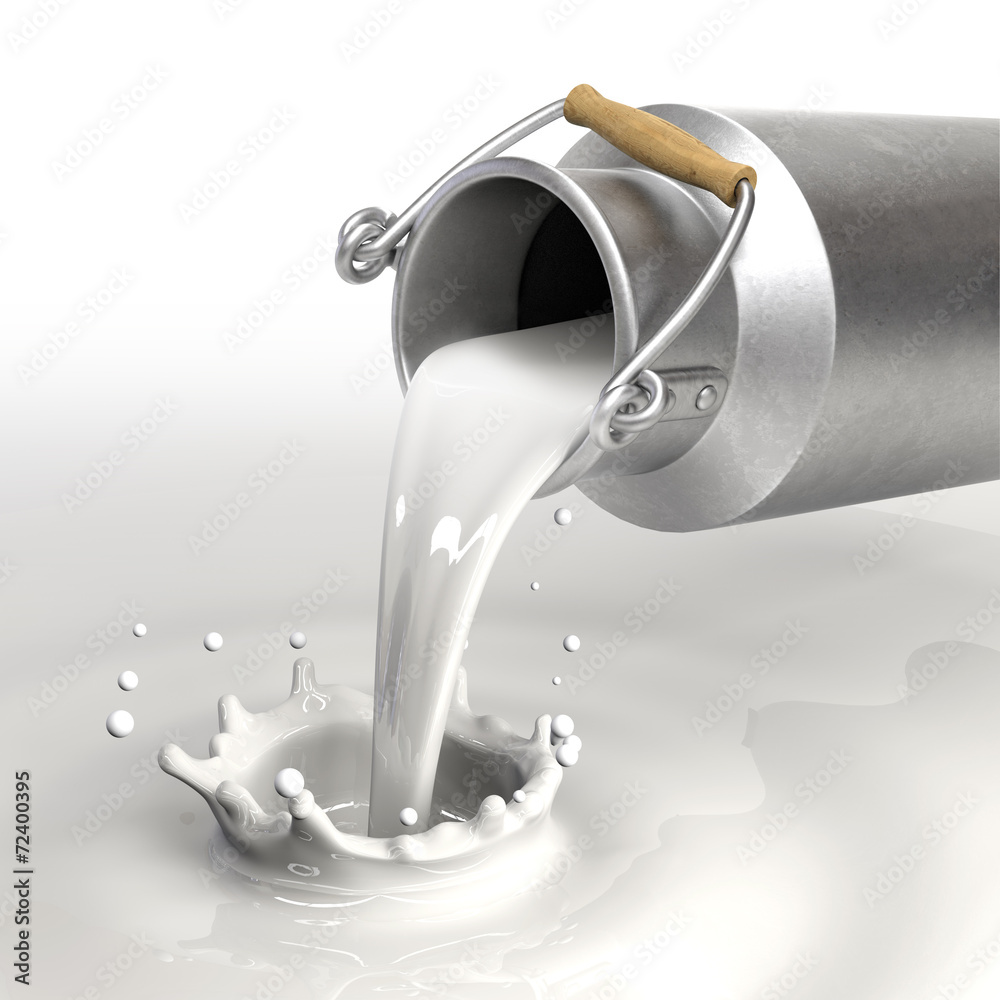 Milk bucket Stock Illustration | Adobe Stock
