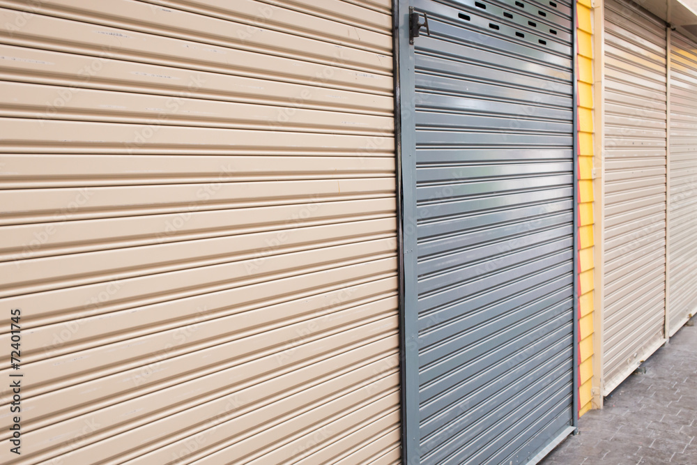 roller shutter door of front gate store Stock Photo | Adobe Stock