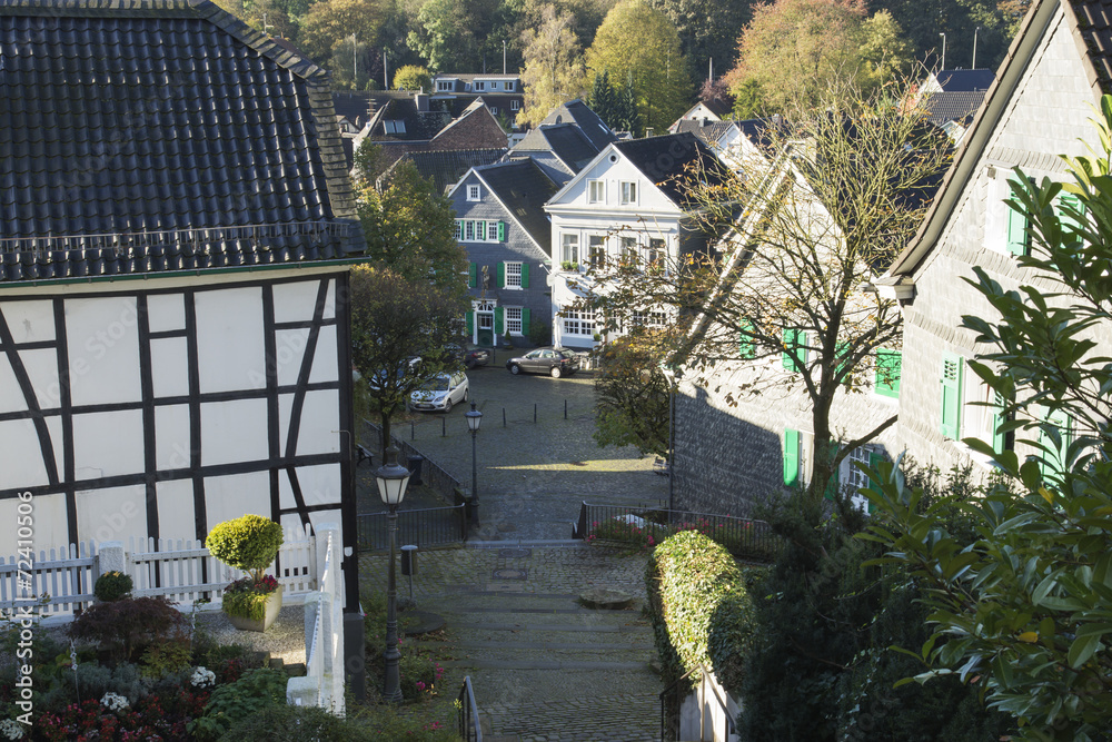 Historische Altstadt von Solingen-Gräfrath, NRW, Deutschland foto de ...