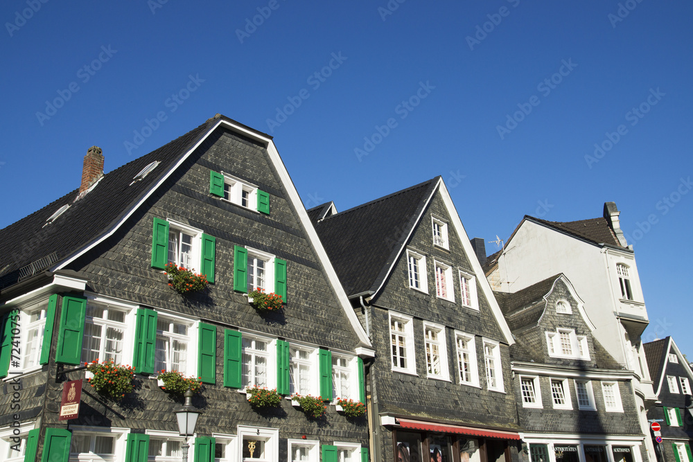 Historische Altstadt von Solingen-Gräfrath, NRW, Deutschland Stock ...