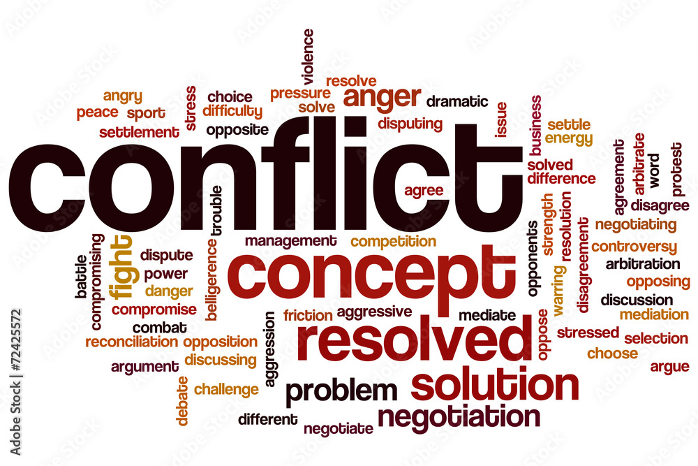 Conflict word cloud Stock Illustration | Adobe Stock