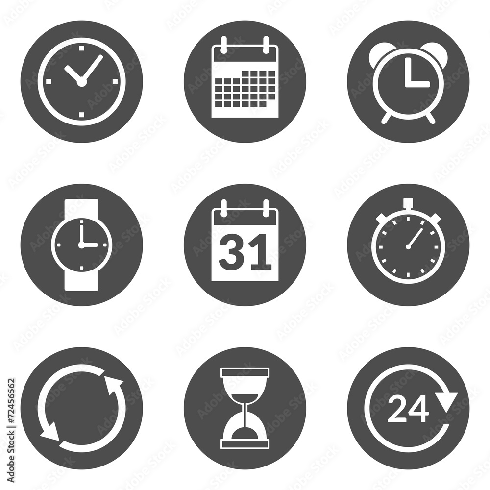 Icons Zeit Stock-Vektorgrafik | Adobe Stock