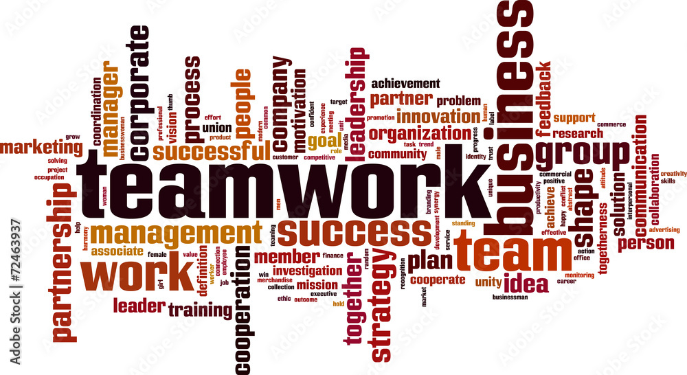 Teamwork word cloud concept. Vector illustration Stock Vector | Adobe Stock
