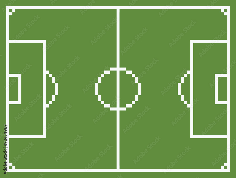 pixel art style football sport field soccer playground Stock Vector ...