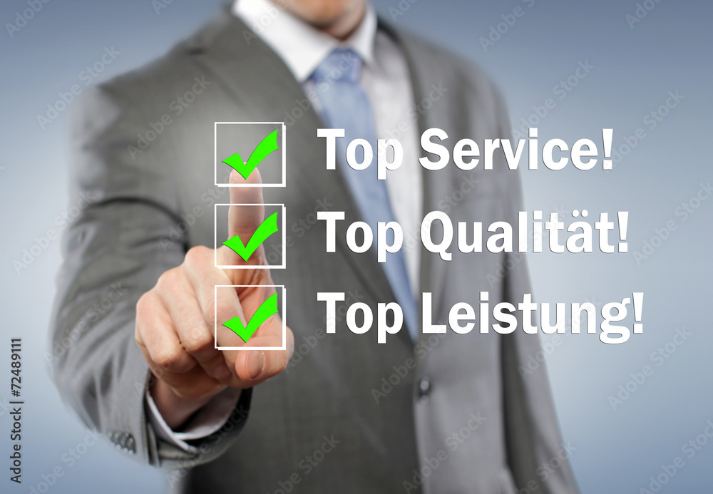 Top Service, Leistung, Qualität Stock Photo | Adobe Stock