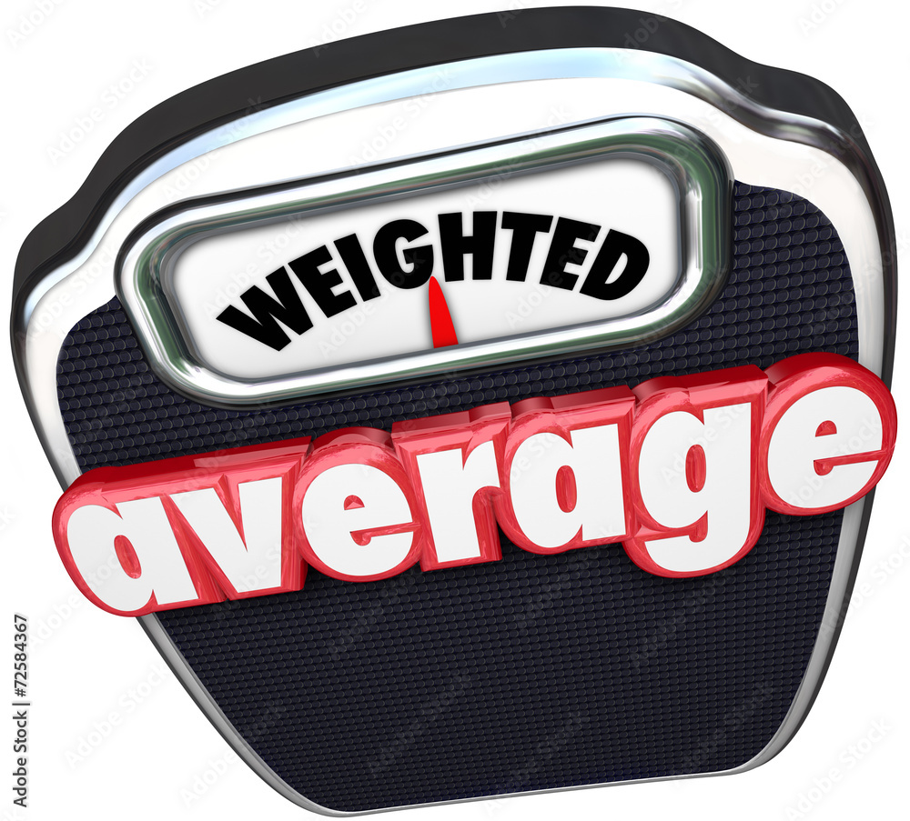 Weighted Average 3d Words Scale Medium Standard Common Typical Stock ...