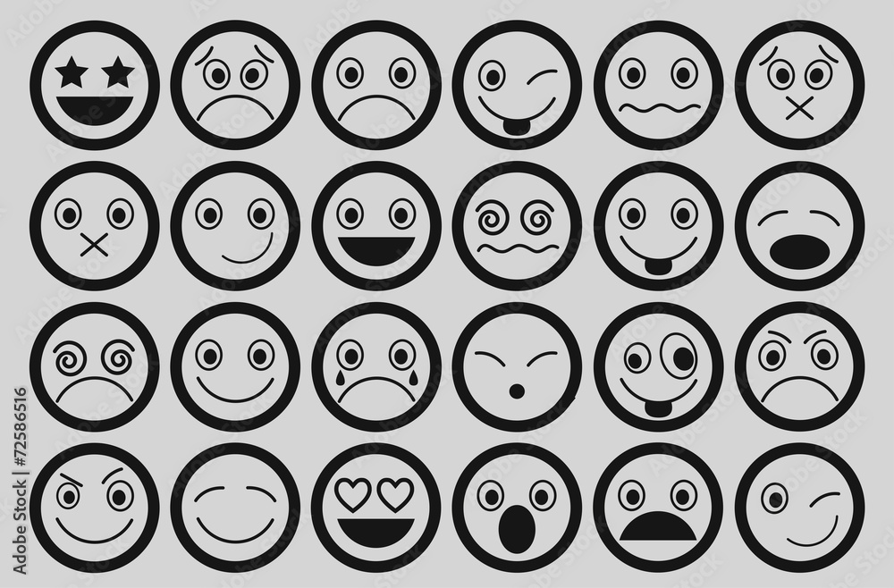 Smiley Icons Design set Stock-Vektorgrafik | Adobe Stock