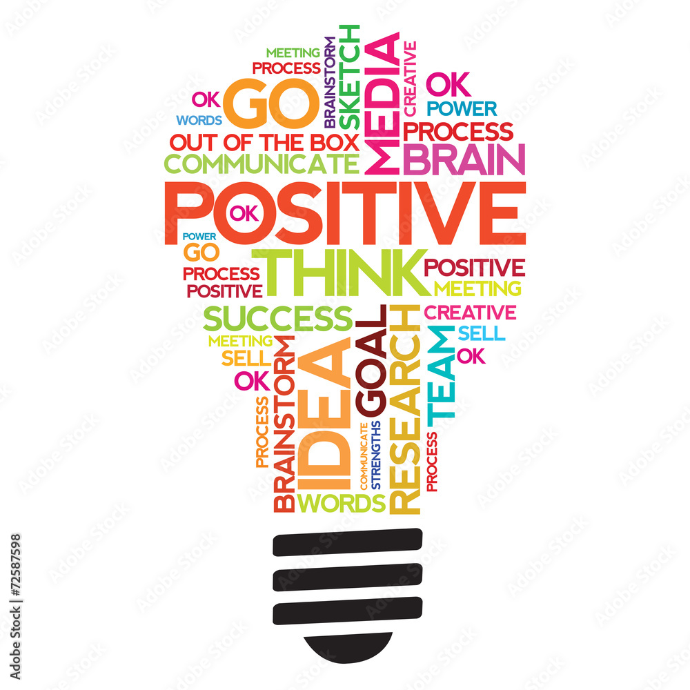 Positive word shape cloud Stock Vector | Adobe Stock