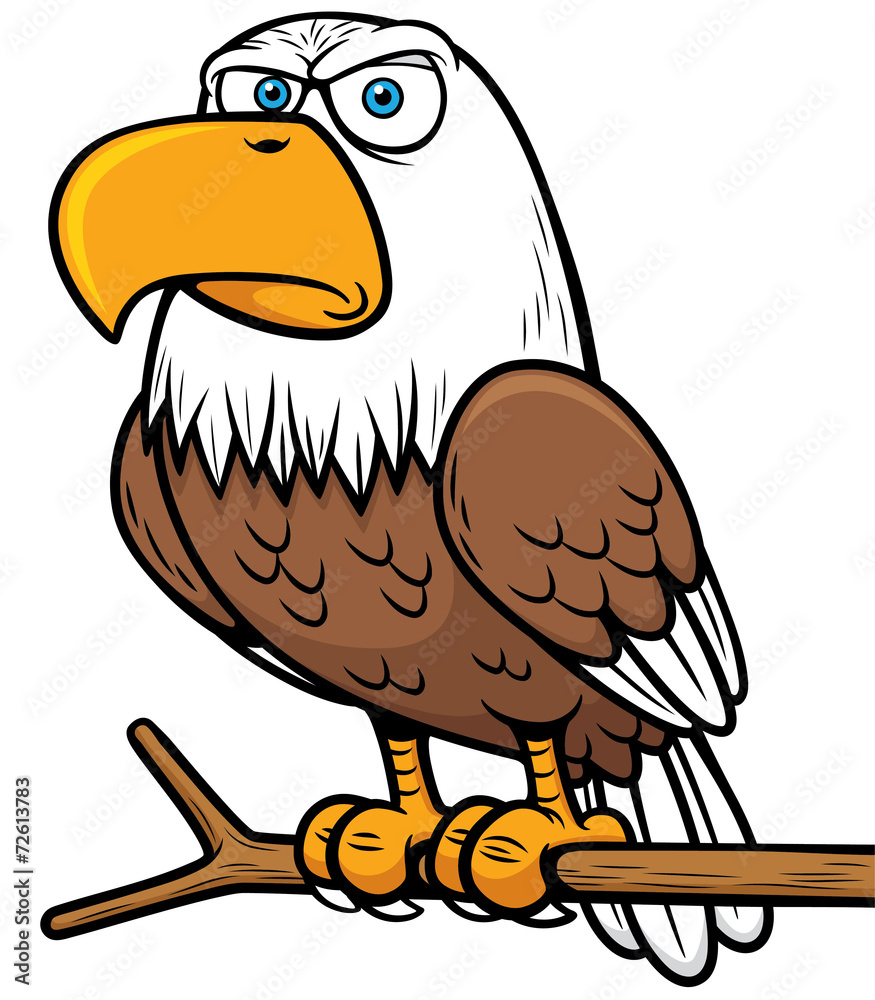 Vector illustration of Cartoon eagle Stock Vector | Adobe Stock