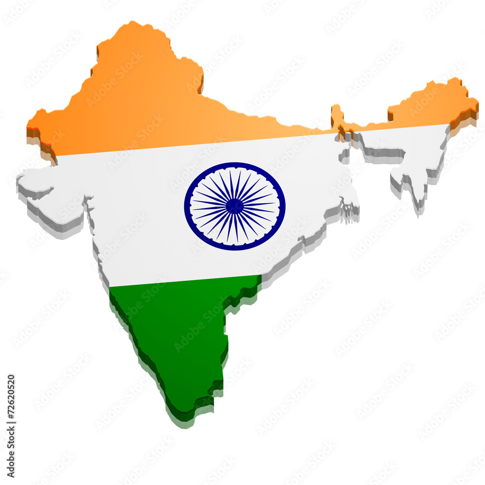 Map India Stock Vector | Adobe Stock