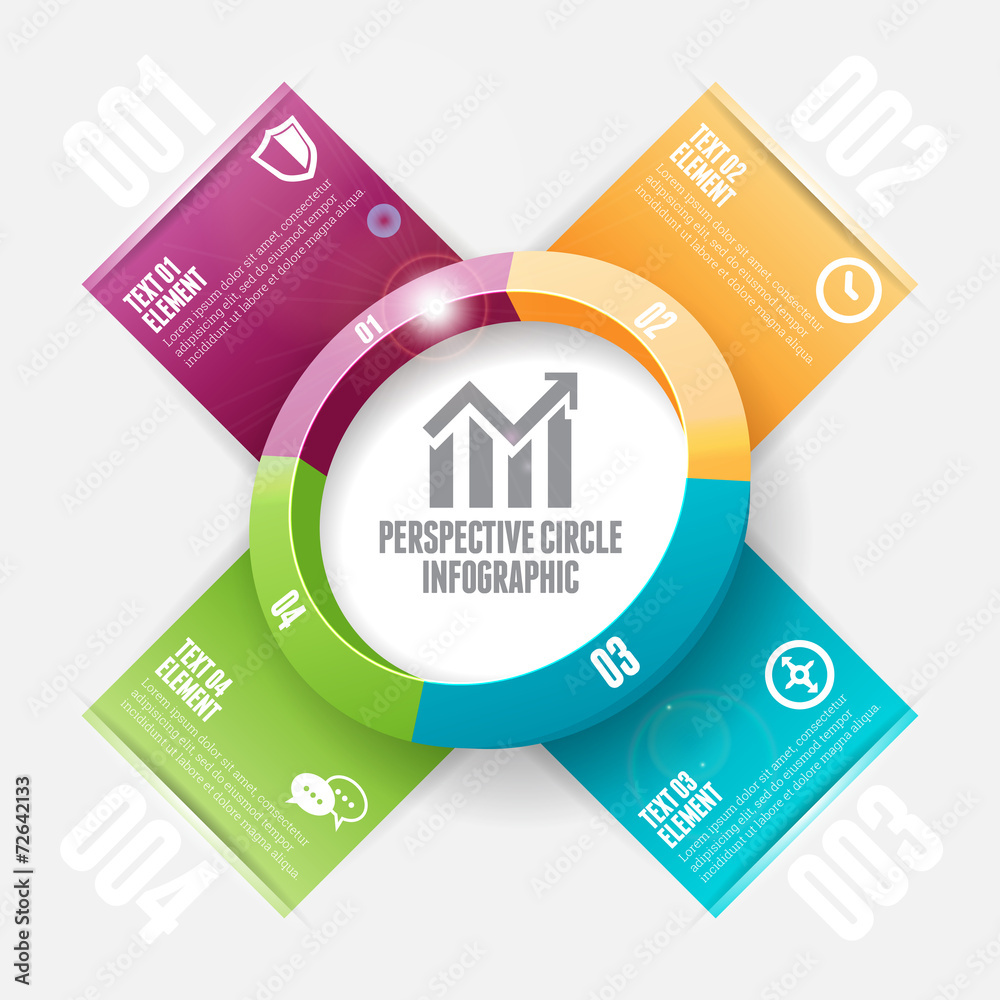 Perspective Circle Infographic Stock Vector | Adobe Stock