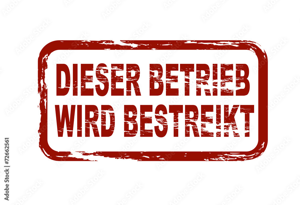 Dieser Betrieb wird bestreikt Stock Vector | Adobe Stock