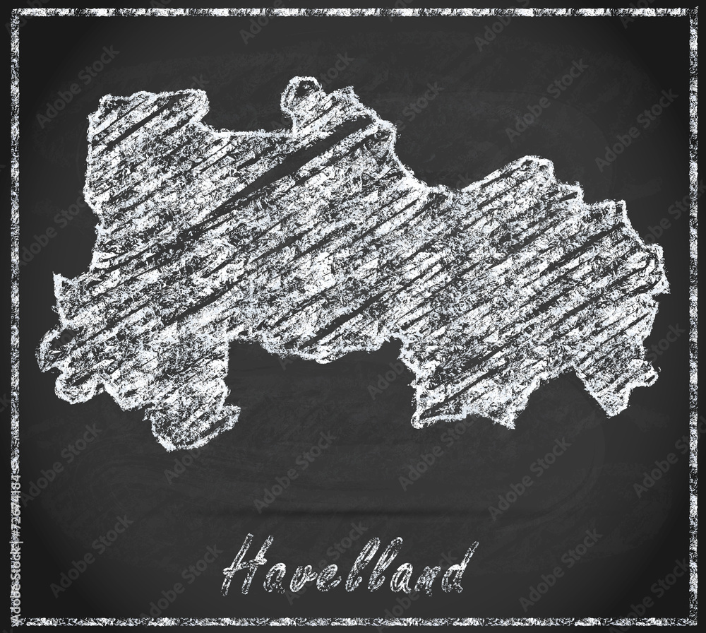 Karte von Havelland Stock Illustration | Adobe Stock