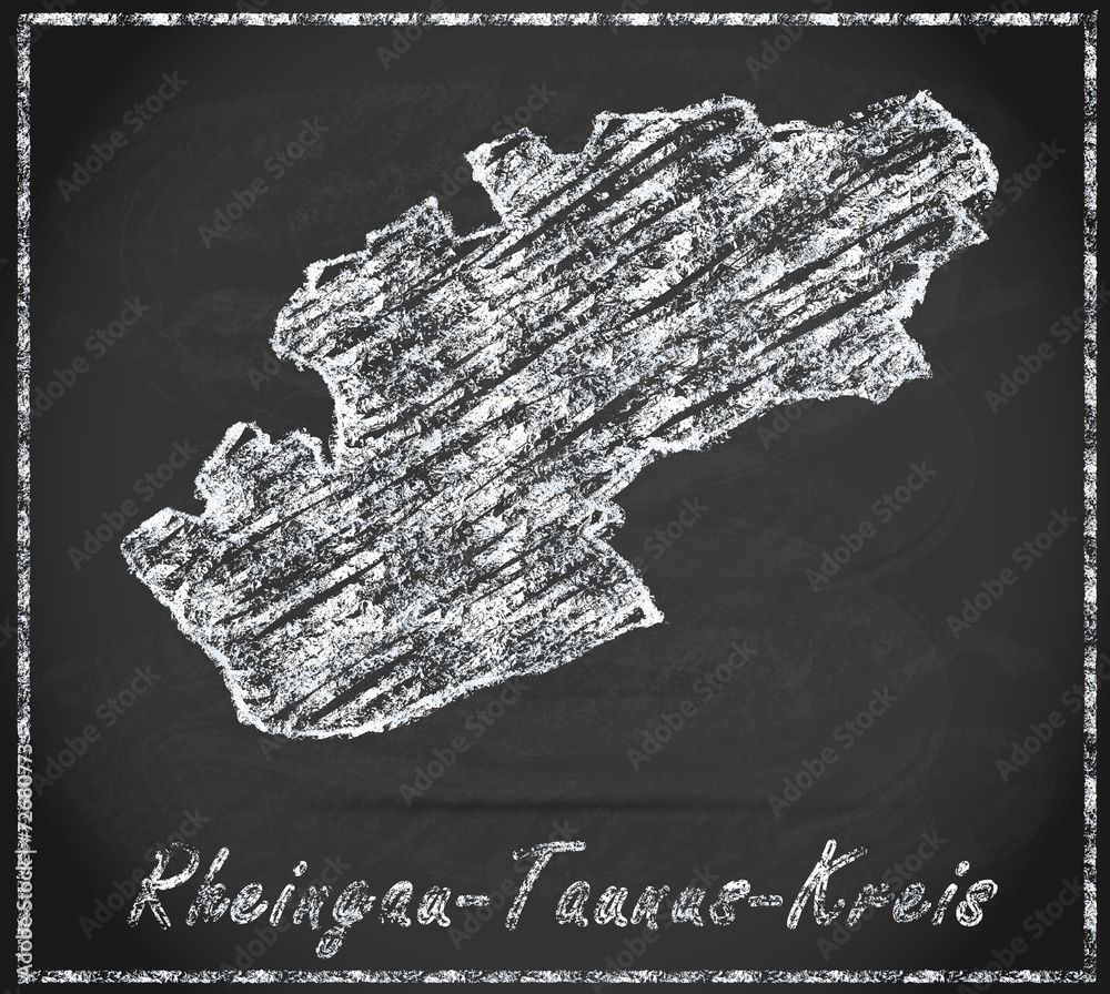 Karte von Rheingau-Taunus-Kreis Stock Illustration | Adobe Stock