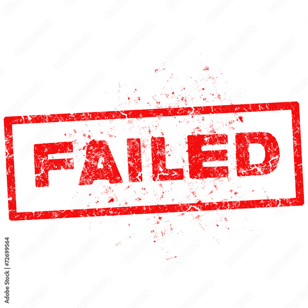 FAILED red stamp text on white Stock Vector | Adobe Stock
